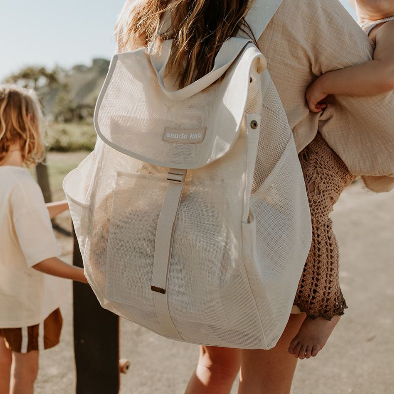 Buy Large Neutral Mesh Beach Bag Online | Beach Hauler - Backpack ...